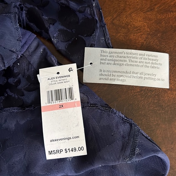 Alex Evenings | Tops | Alex Evenings Tiered Hem Round Neck 34 Illusion ...